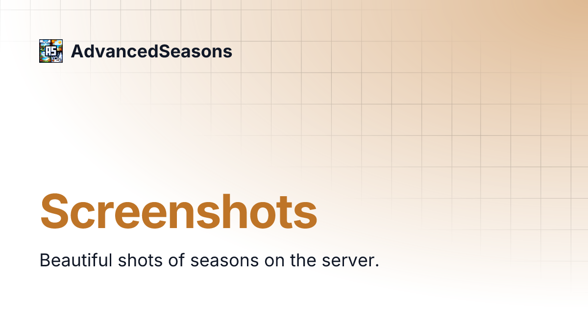 Screenshots | AdvancedSeasons